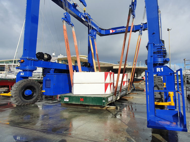 Proof Load Testing a Boat Crane page | Dynamic Rigging Hire